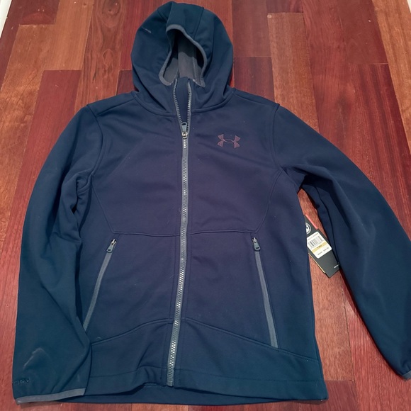 Under Armour | Jackets & Coats | Nwt Navy Blue Under Armor Zip Up ...
